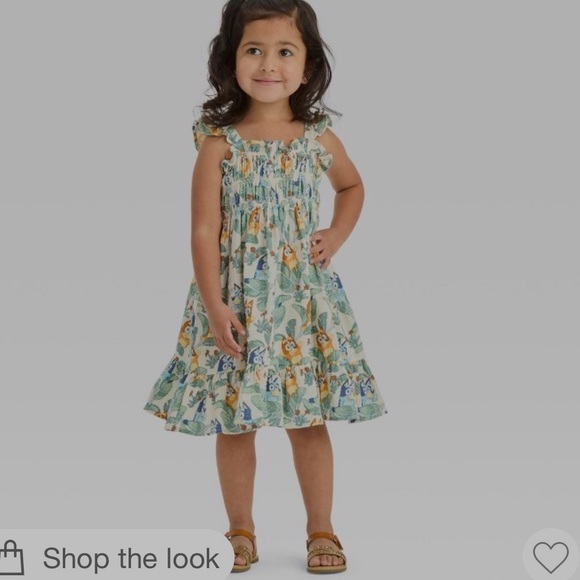 Bluey | Dresses | Toddler 3t Tropical Print Bluey Dress | Poshmark